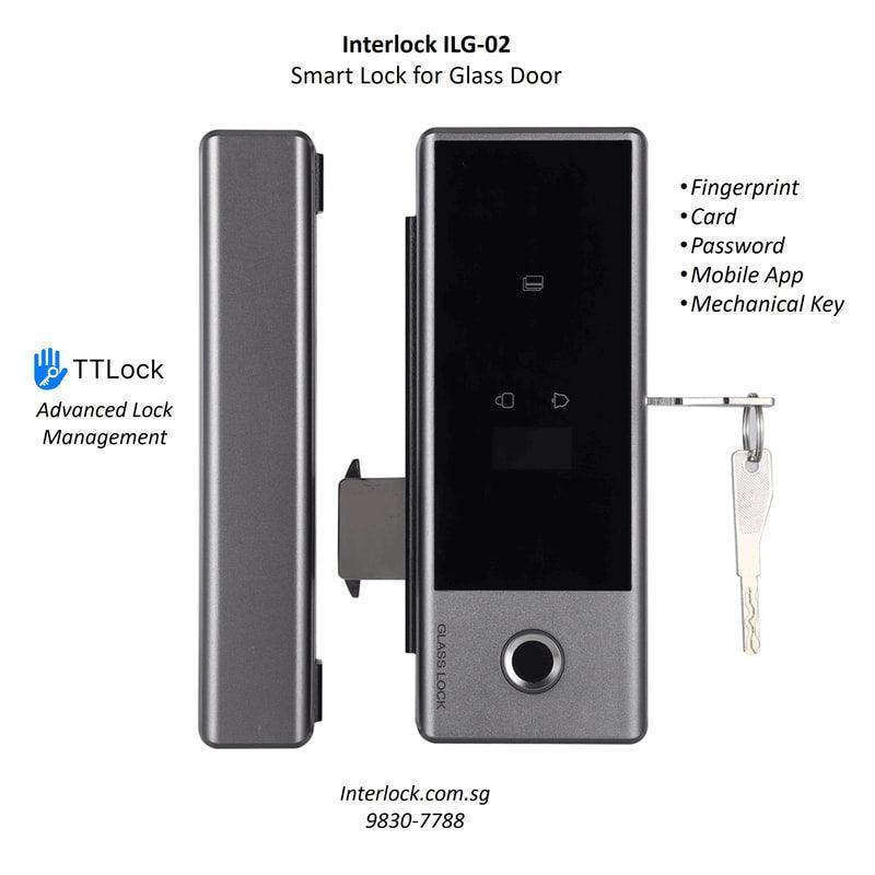 Interlock ILG-02 Fingerprint Glass Door Smart Lock – Interlock ...