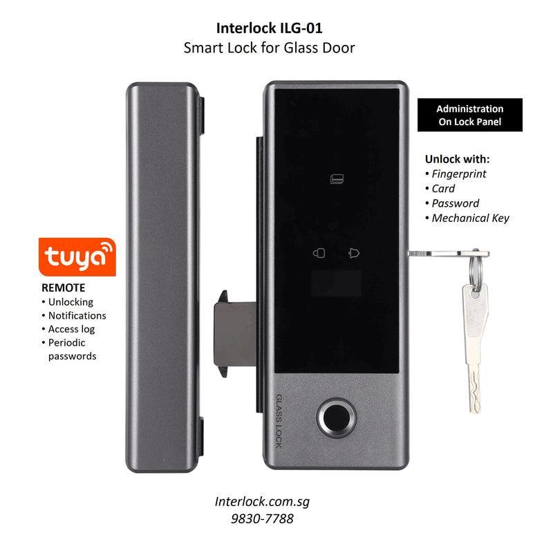 Interlock ILG-01 Fingerprint Glass Door Smart Lock