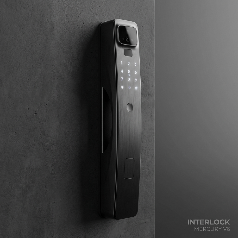 Interlock Mercury V6 Dual Battery Smart Lock | 3D Face + Night Vision