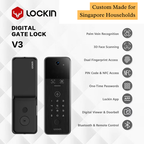 Lockin V3 Digital Gate Lock (Lockin Veno 3) | Advanced Smart Security