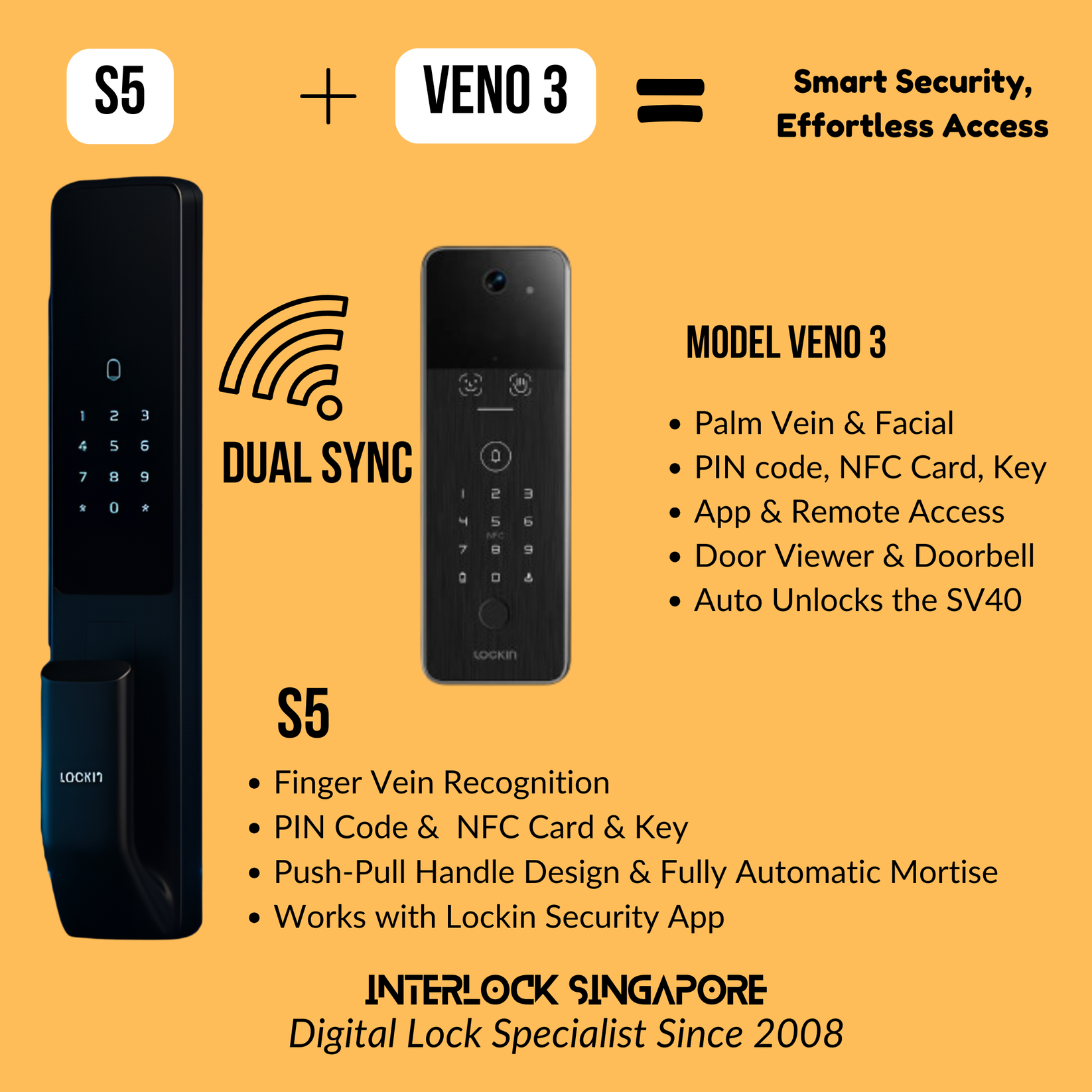 Lockin Door & Gate Lock Bundle | Synchronised Unlock | Save in Singapore