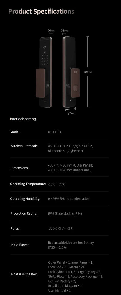 Aqara D200i Smart Lock – Face Recognition & Biometric Security