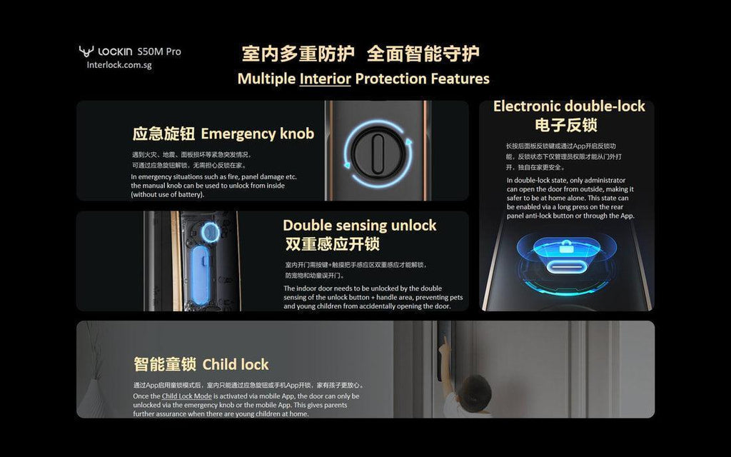 Lockin S50M Pro: Advanced Finger Vein Smart Lock with Video Intercom ...