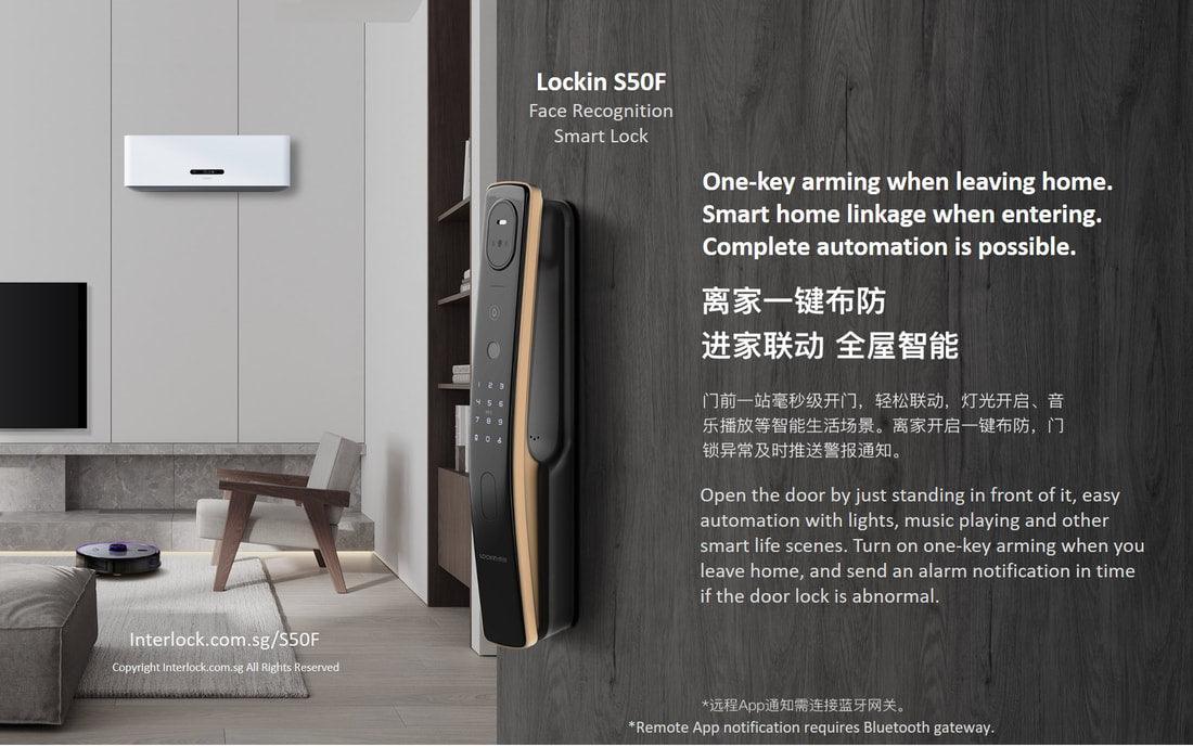 Lockin S50F Smart Lock – Face Recognition & Keyless Entry | Interlock